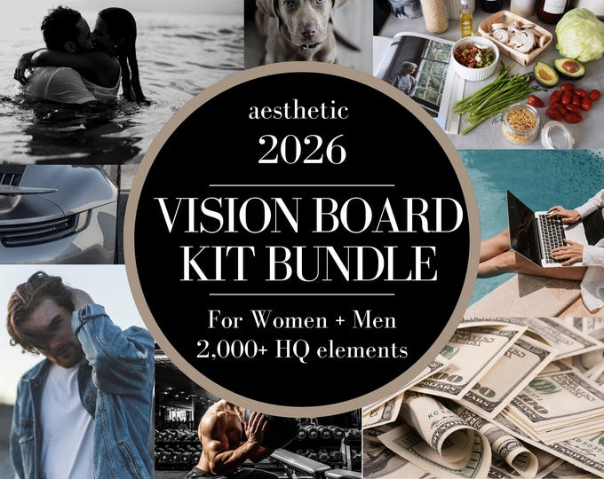 Vision Board Kit Bundle 2k+ Elements, Vision Board, Vision Board ...