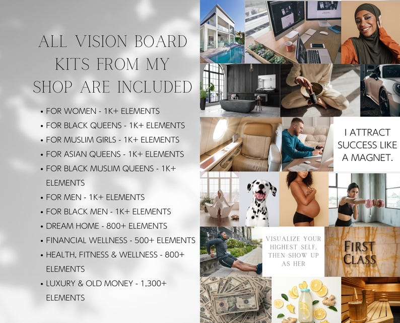 Vision Board Kit Mega Bundle, Vision Board, Vision Board Printables ...