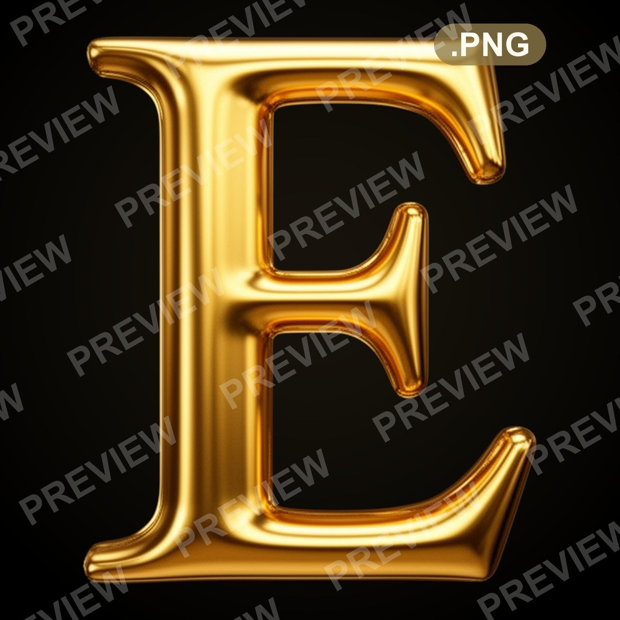 Gold Foil Alphabet Clipart, Luxury Metallic PNG Letters Numbers ...