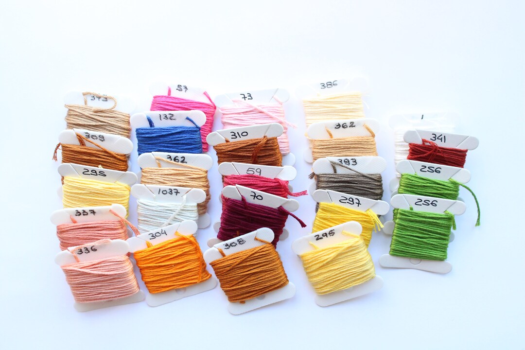 Lot of 23 Vintage Cardboard Thread, Collection of Embroidery Thread 100 ...