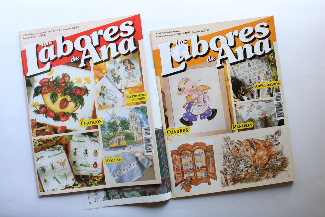 Lot of 2, Vintage Magazines, Labores De Ana, Spanish Magazines, Cross ...