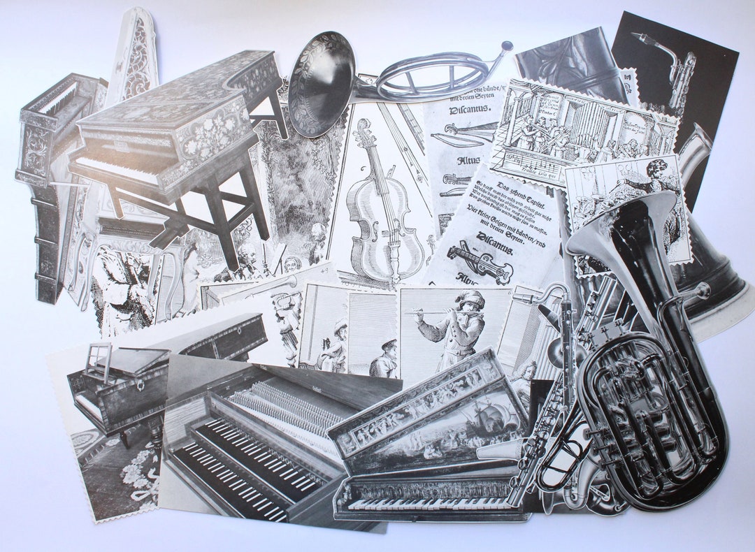 30 Vintage Cut Outs From Original 90s Book, Music Themed, Classic ...