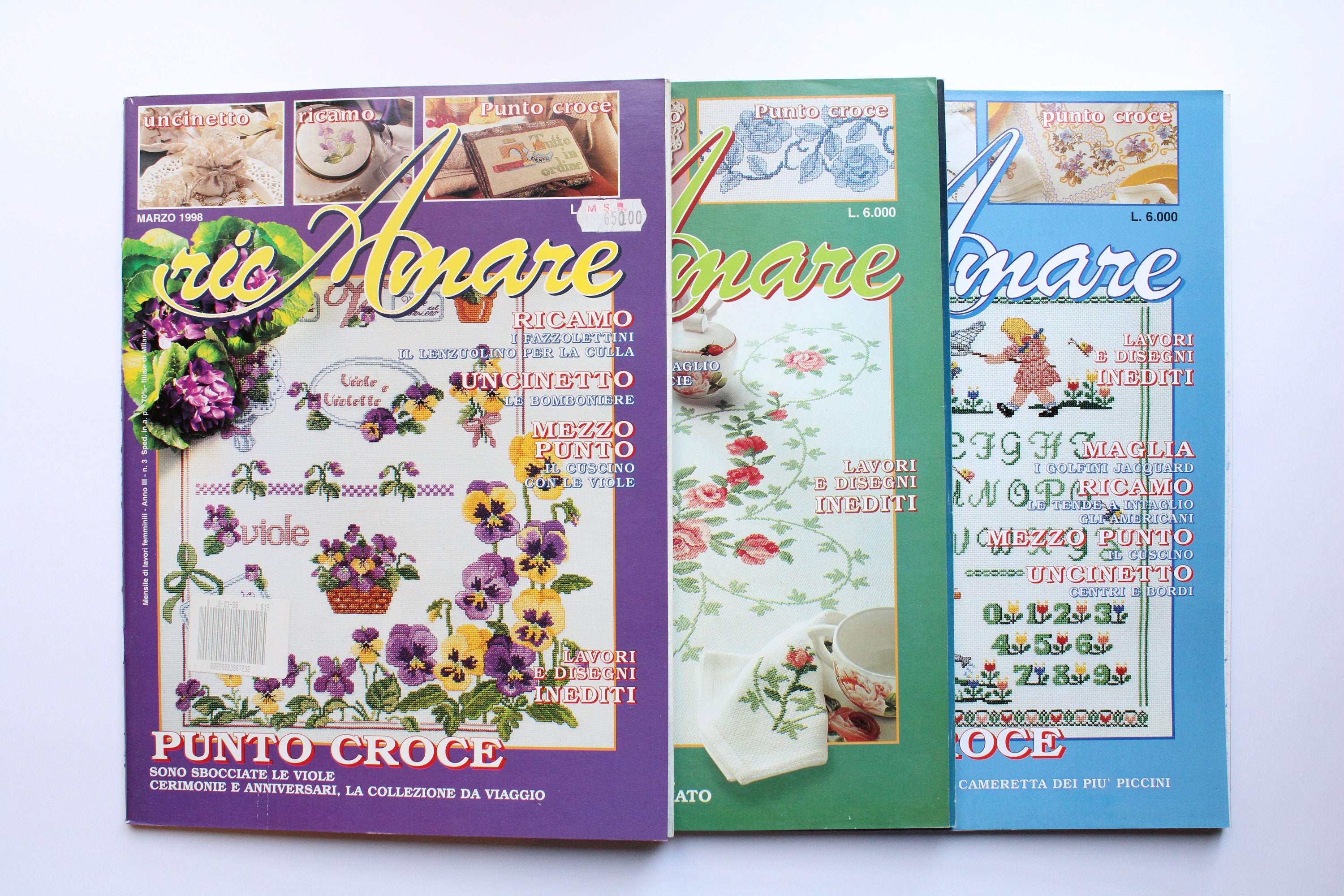 Lot of 3 Magazines Ric Amare Vintage Italian Magazine Cross - Etsy