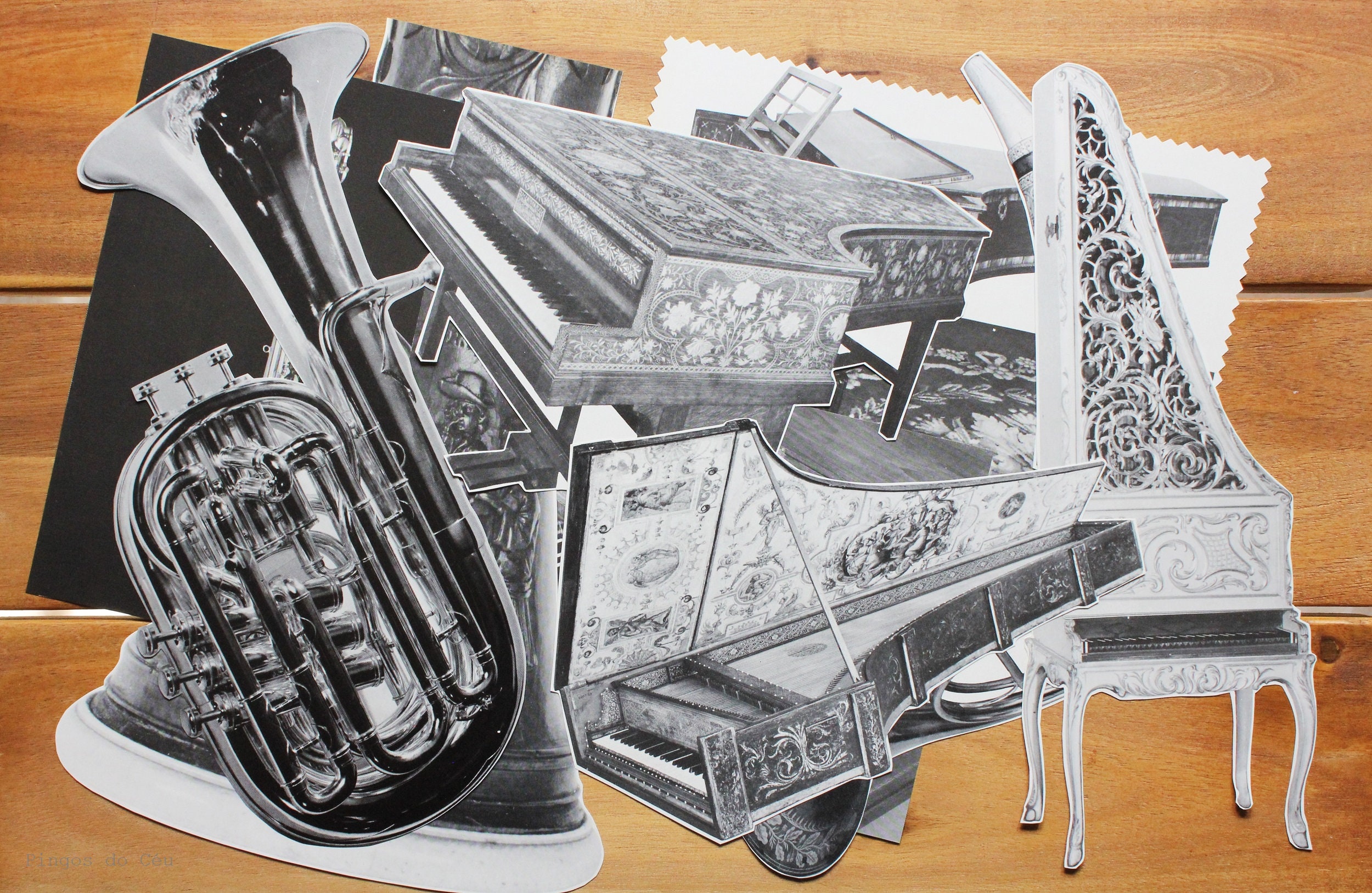 30 Vintage Cut Outs From Original 90s Book, Music Themed, Classic ...