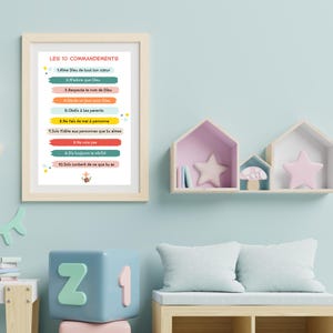 10 Commandments for Kids Printable Poster, Christian Wall Art for ...