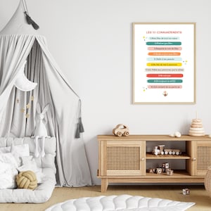 10 Commandments for Kids Printable Poster, Christian Wall Art for ...