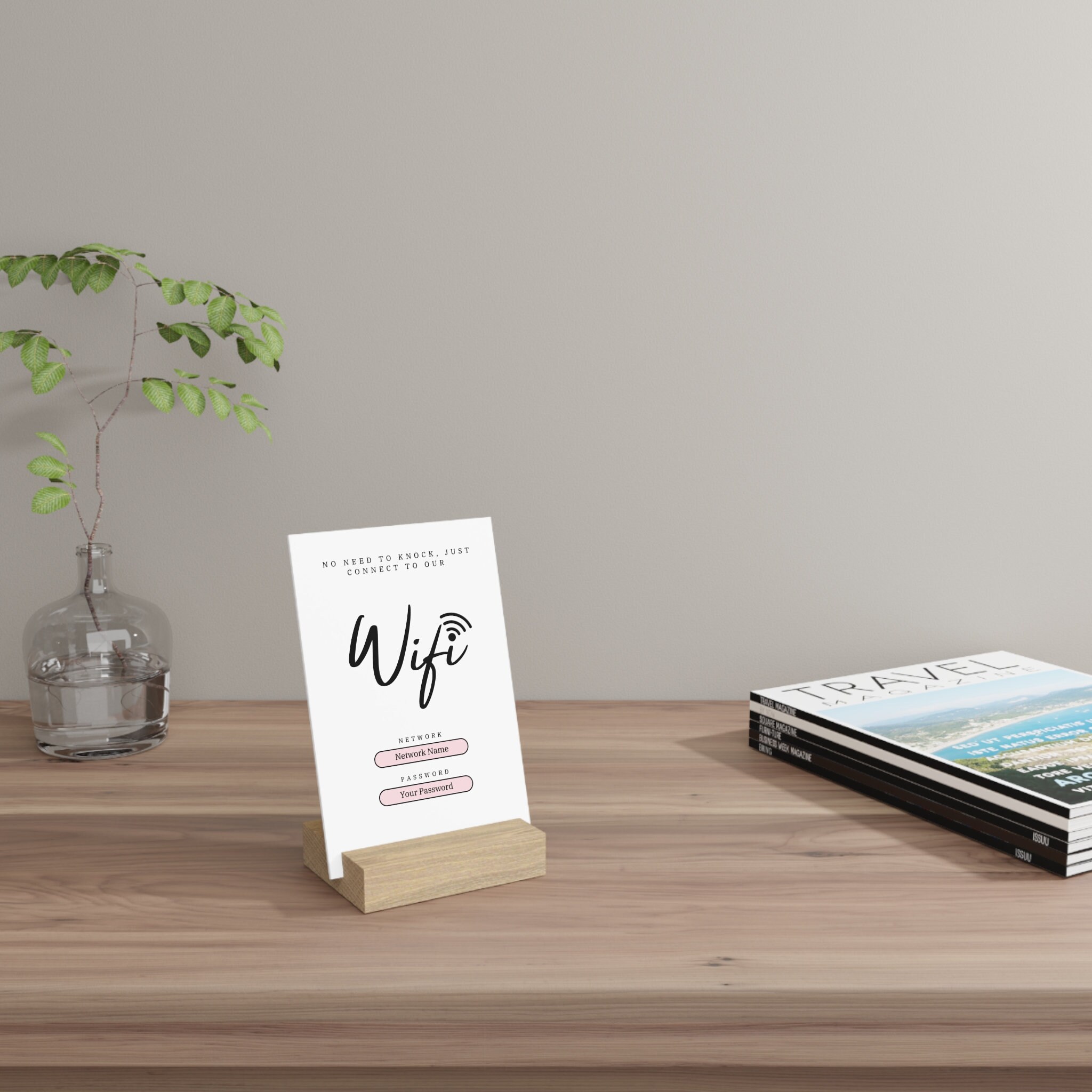 Custom Wifi Sign Custom QR Code Sign Gallery Board With - Etsy