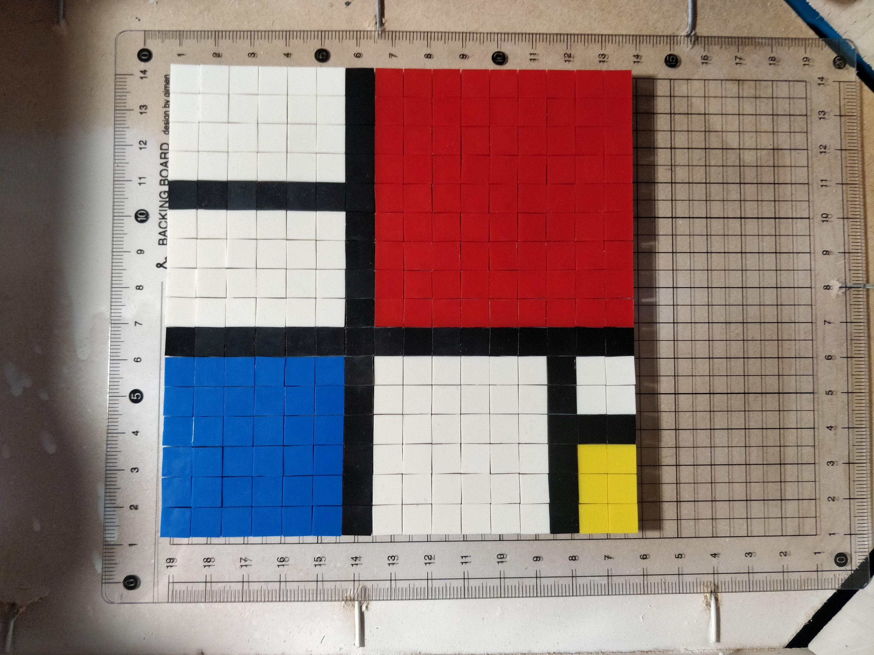 Mondrian Pixel Art - Etsy
