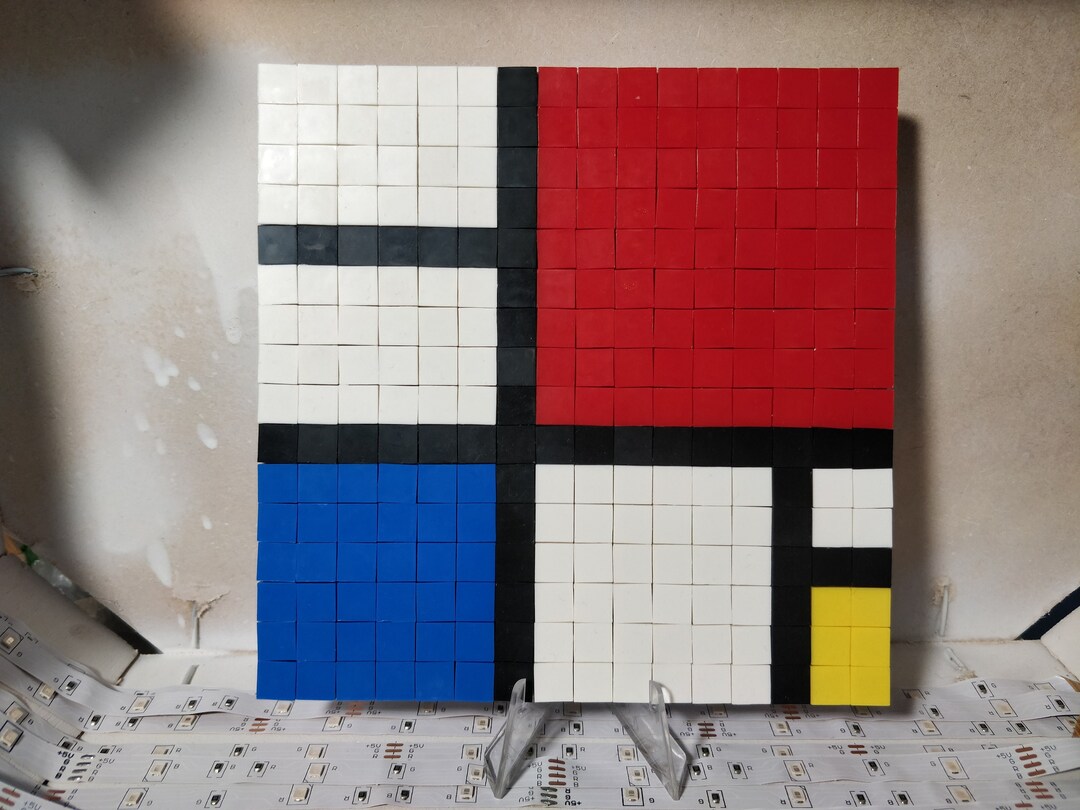 Mondrian Pixel Art - Etsy
