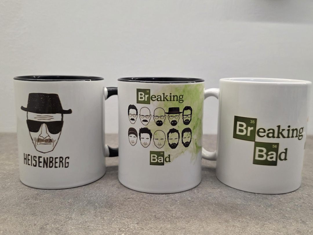 Breaking Bad Mugs- TV Show Coffee Mug. Character, Logo Heisenberg Gift ...
