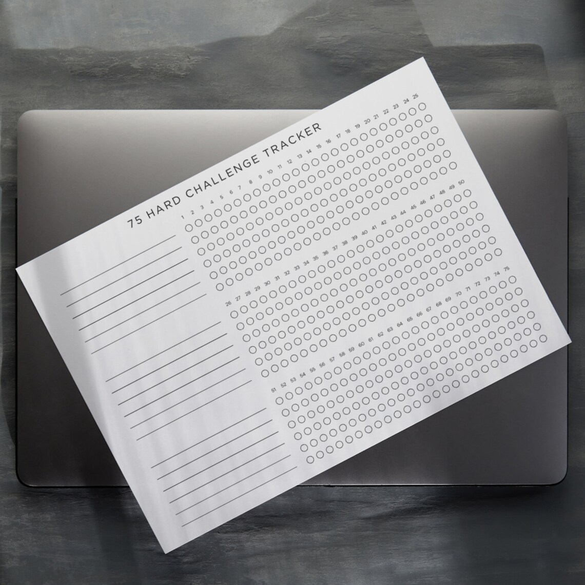 75 Hard Challenge Tracker Printable, Editable 75 Hard Challenge Tracker ...