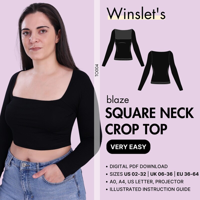 Square Neck Pattern - Etsy