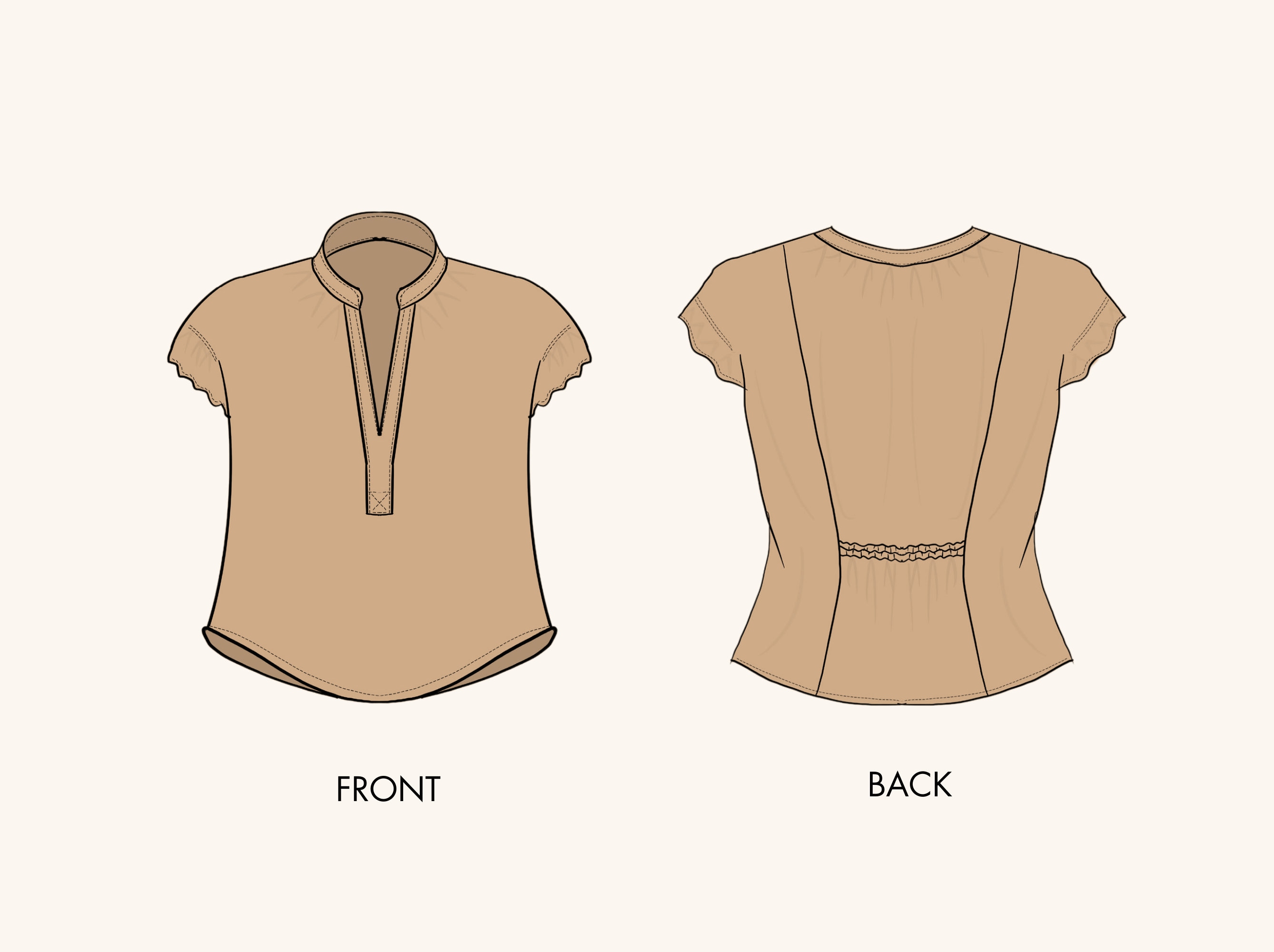 Blouse Pattern | Short Sleeve Blouse Pattern| Easy Blouse Sewing ...