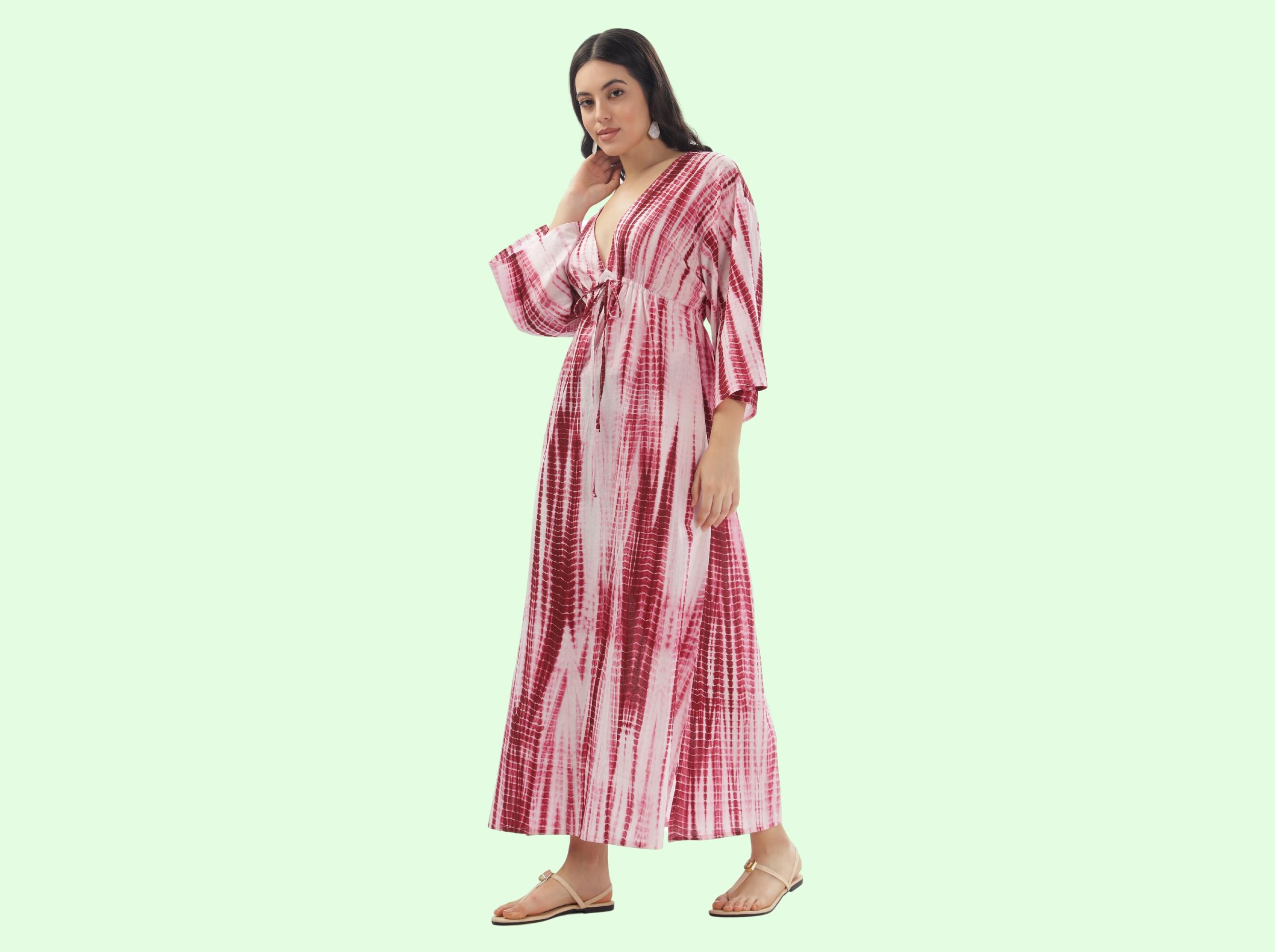 Easy Kaftan Dress Sewing Pattern| Maxi Dress With Drawstring Waist ...