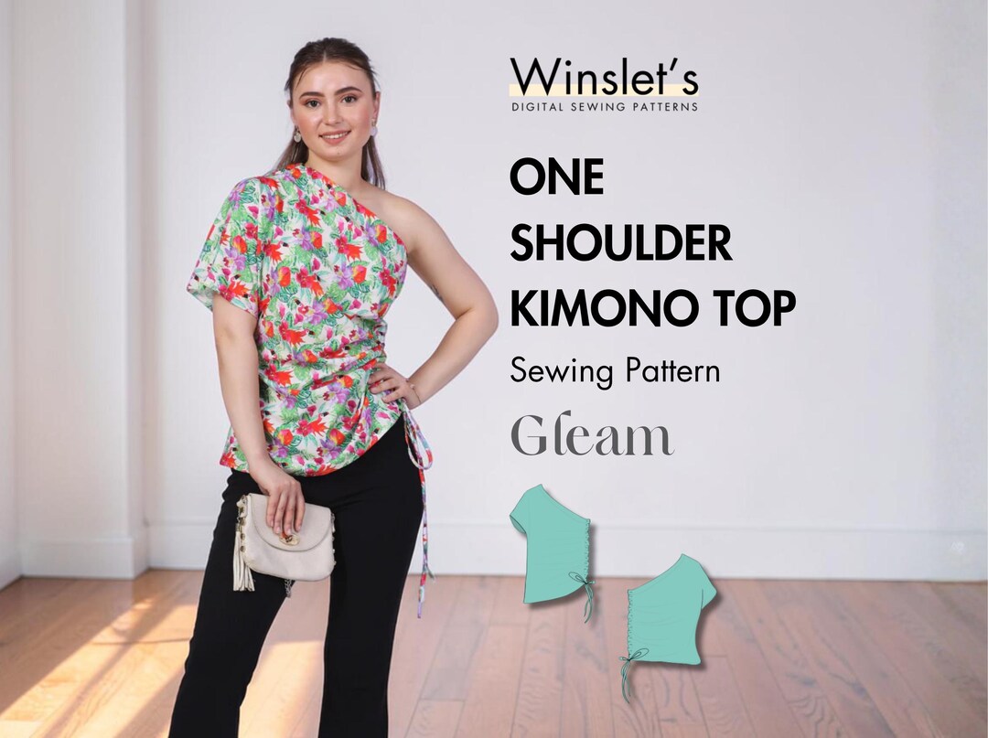 Kimono Top Pattern | One Shoulder Top Pattern | Easy Top Pattern for ...