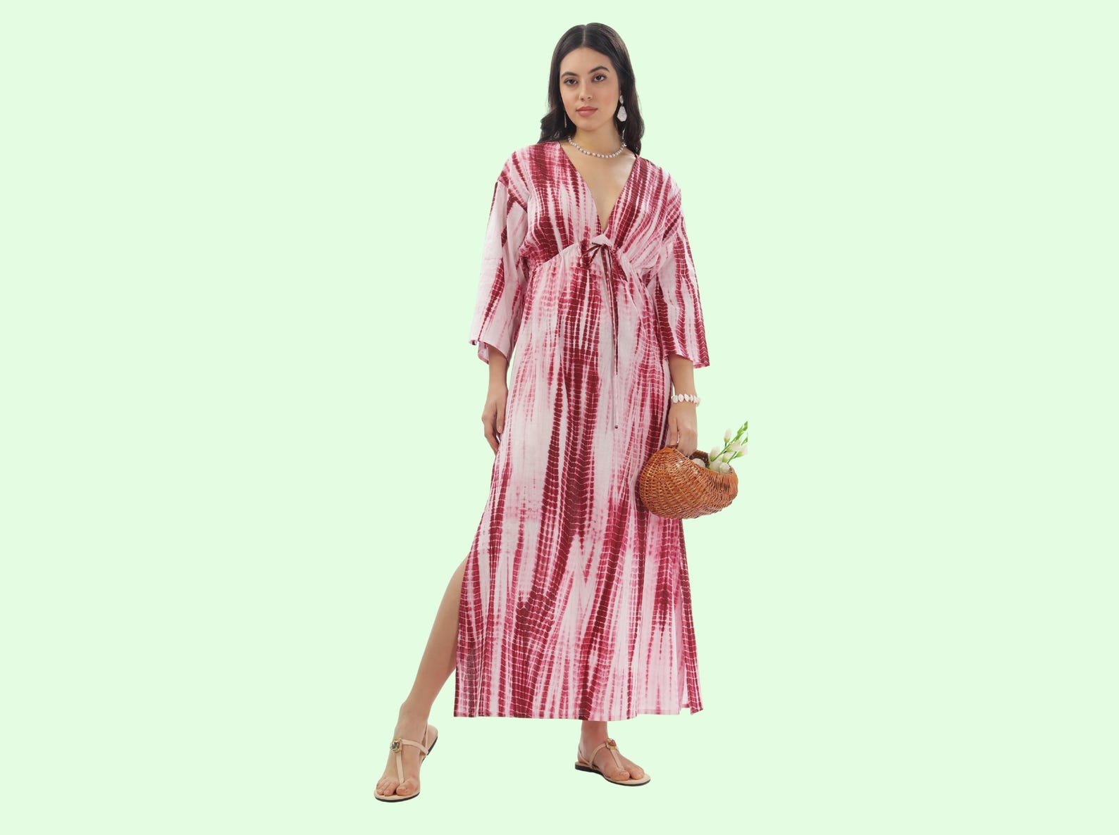 Easy Kaftan Dress Sewing Pattern| Maxi Dress With Drawstring Waist ...