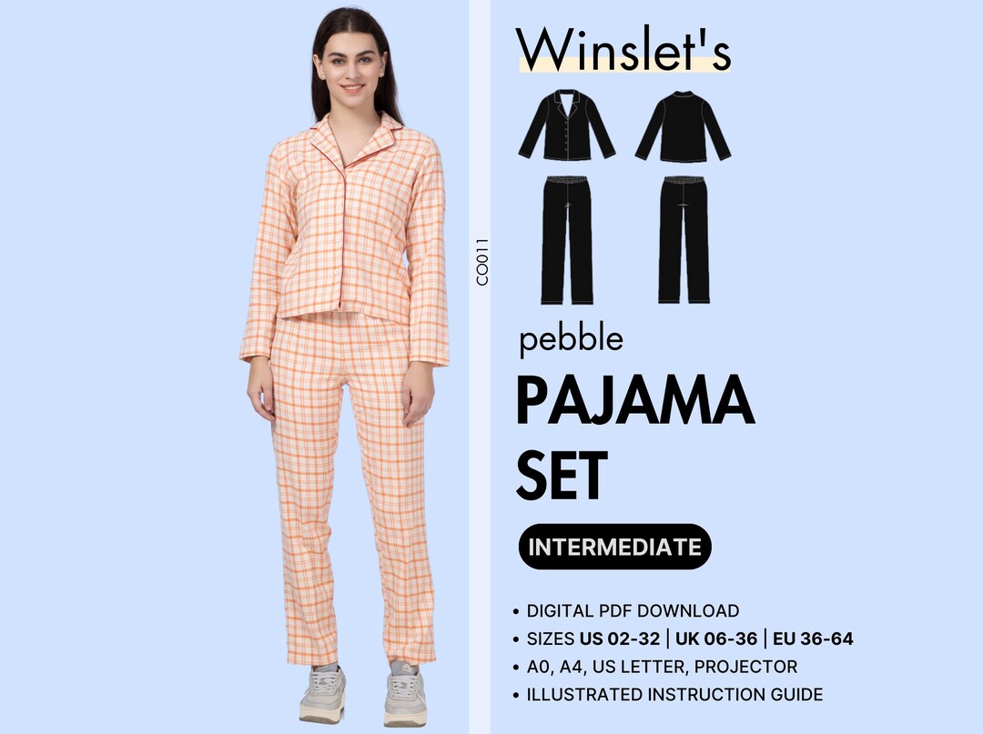 Pajama Set Sewing Pattern| Pj Pattern for Women| Pajama Pattern PDF ...