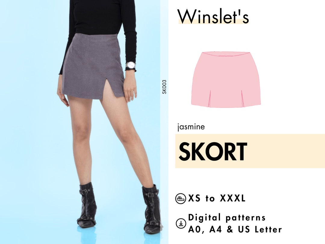 Skort Pattern, Mini Skirt Pattern, Digital Pattern, Girls Skort Sewing ...