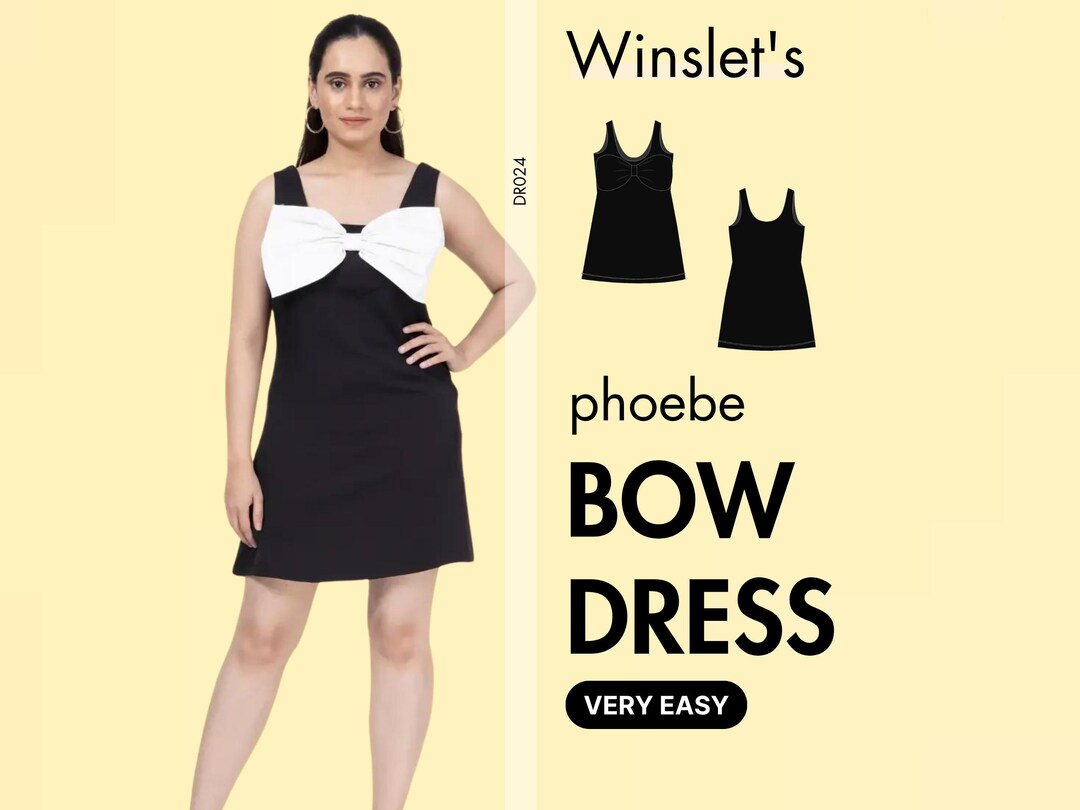 Bow Dress Pattern| Mini Dress Pattern With Bow| Prom Dress Sewing ...