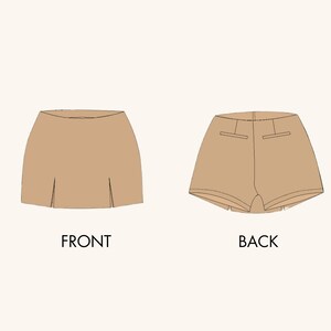Skort Pattern, Mini Skirt Pattern, Digital Pattern, Girls Skort Sewing ...