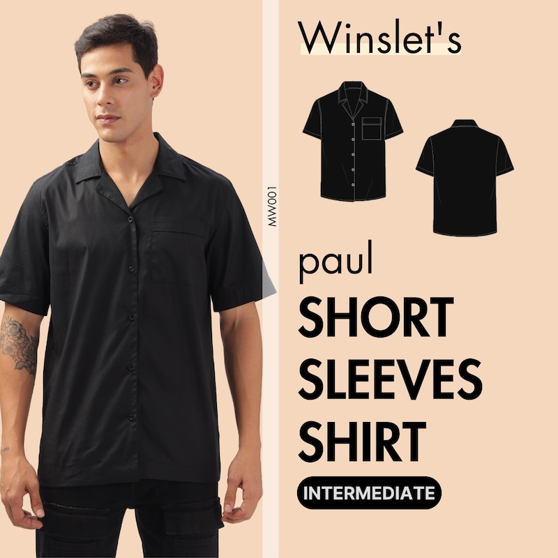 Men Cuban Shirt Pattern - Etsy