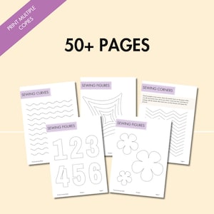 2025 Sewing Practice Sheets, Learn to Sew, Paper Sewing Sheets, Free ...