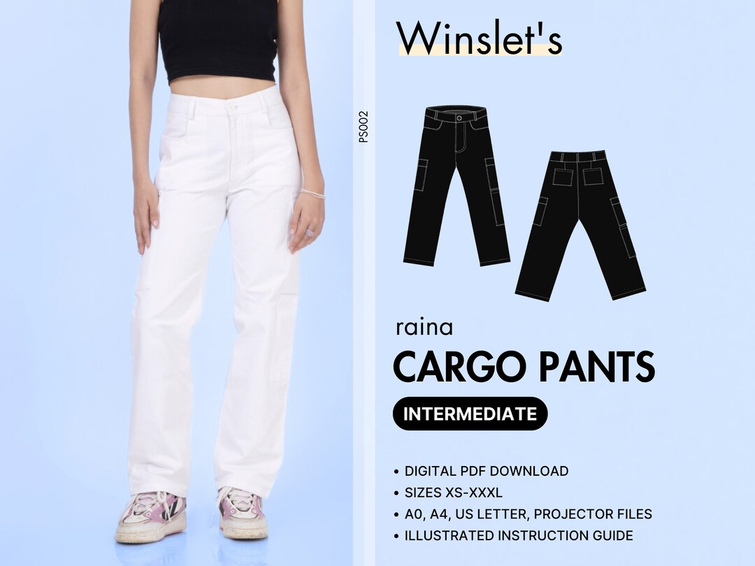 Cargo Pants Pattern, Cargo Trousers Pattern, Simple Pants Pattern ...