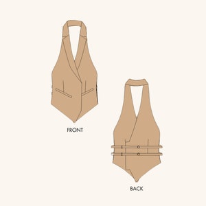 Vest Pattern| Halter Neck Pattern| Easy Top Sewing Pattern| Backless ...