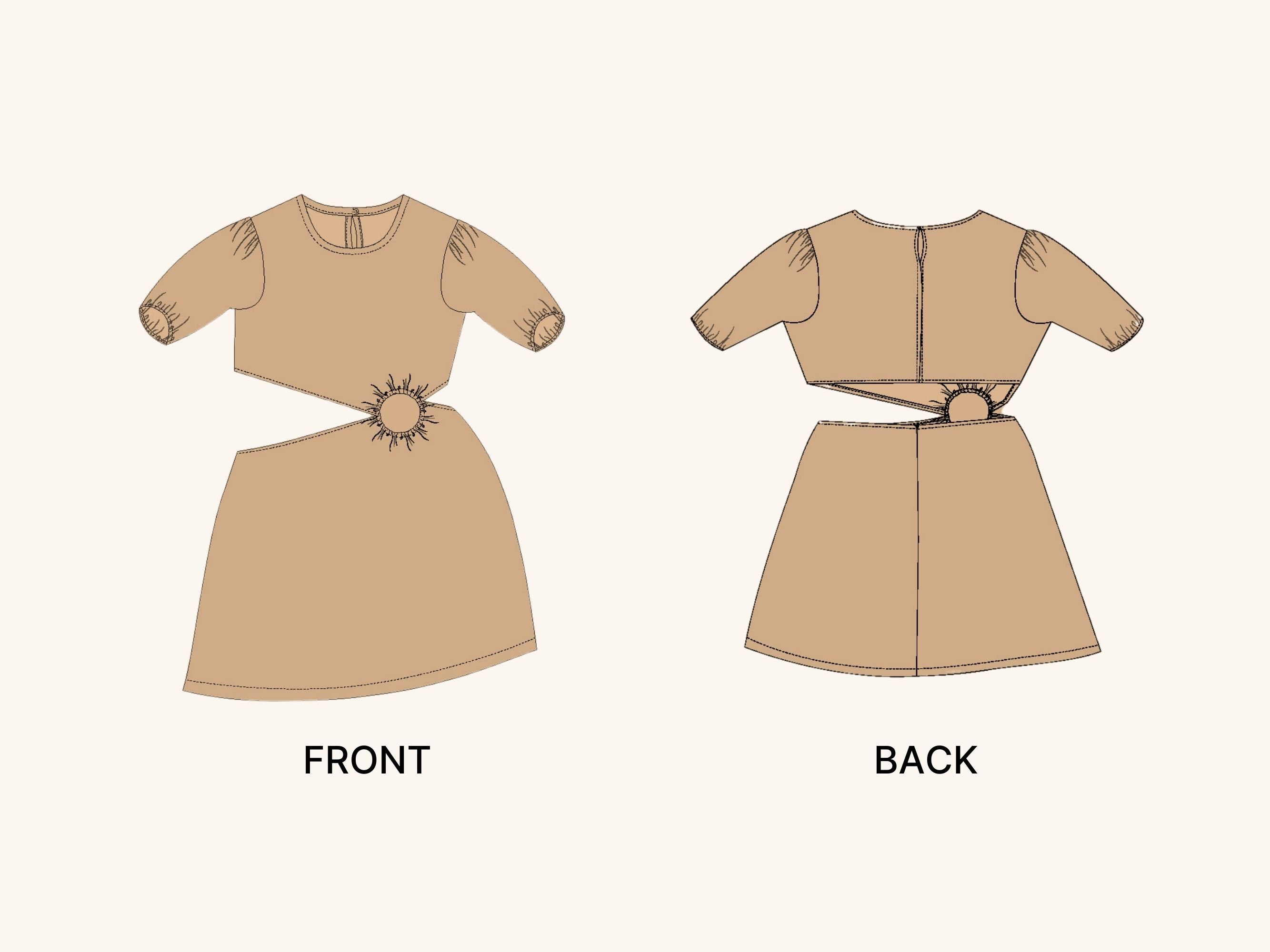 Cut Out Dress Pattern| Ring Detail Cut Out Dress| Mini Dress Pattern ...