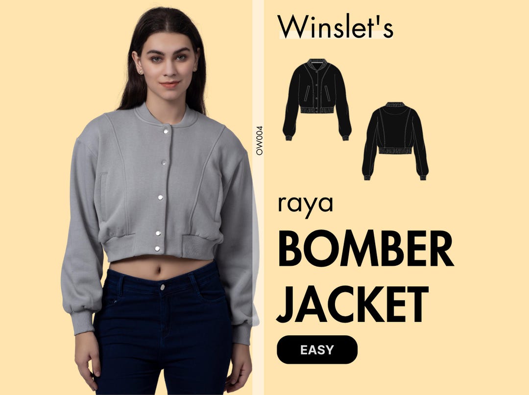 Easy Bomber Jacket Pattern| Easy Bomber Jacket Pattern for Women With ...