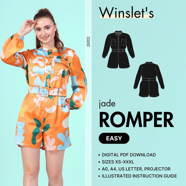 Womens Playsuit Sewing Pattern - Etsy