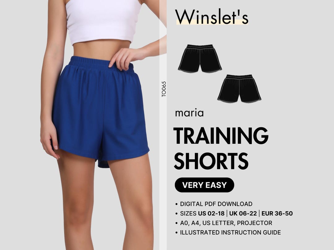 Training Shorts Pattern | Relaxed-fit Running Shorts Sewing Pattern for ...
