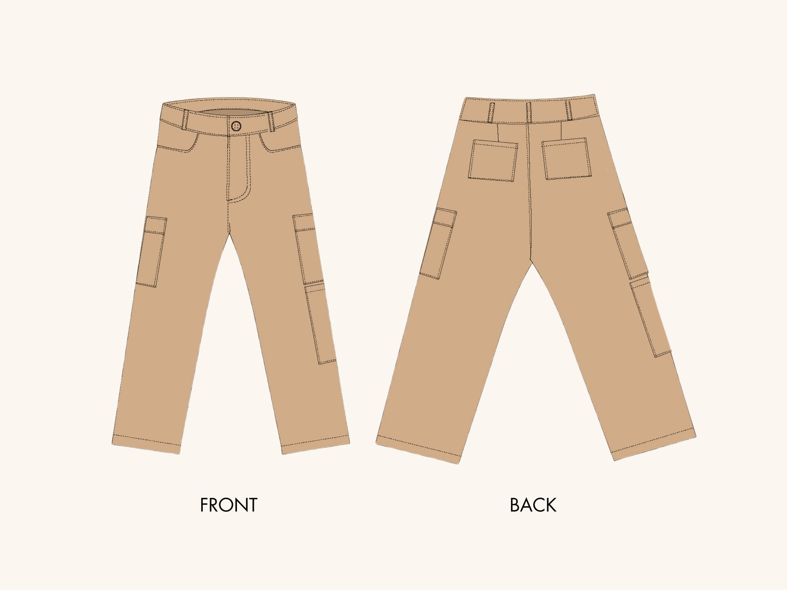Cargo Pants Pattern, Cargo Trousers Pattern, Simple Pants Pattern ...