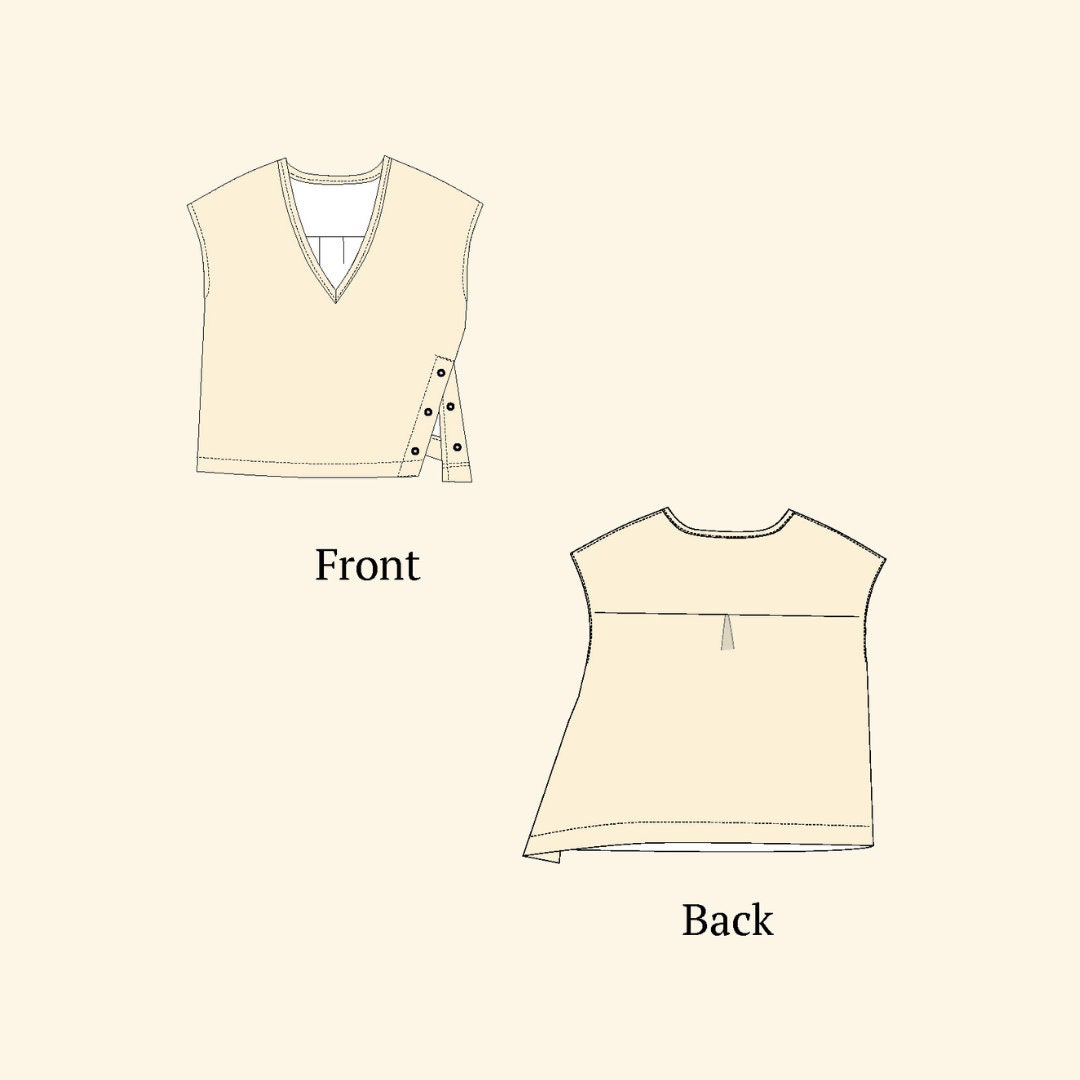 V Neck Top Pattern Easy Top Sewing Pattern V-neck Top Pattern for Women ...