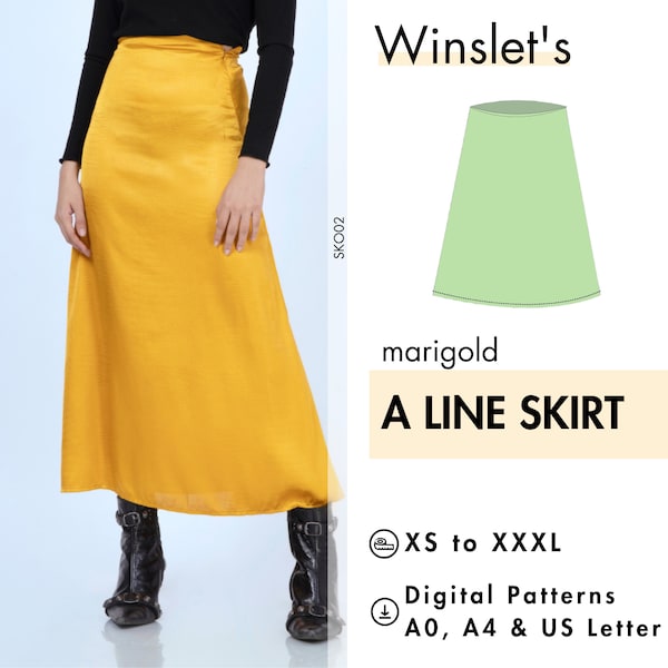 A Line Skirt Pattern - Etsy