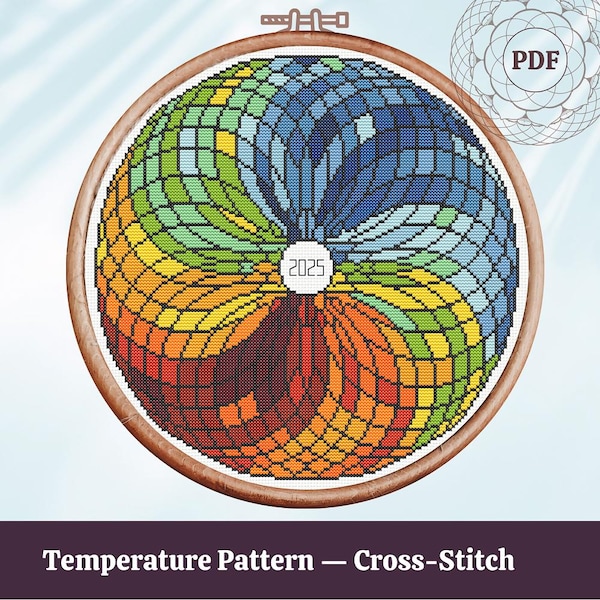 Temperature Cross Stitch - Etsy