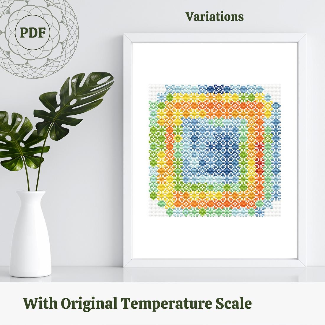 Temperature Chart - Cross-stitch PDF Pattern - Regular and Leap Years ...