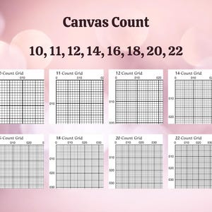 Cross-stitch Graph Paper - Printable Grid - Instant Download - Canvas ...
