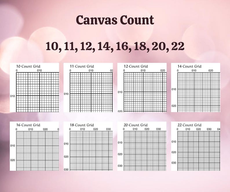 Cross-stitch Graph Paper - Printable Grid - Instant Download - Canvas ...