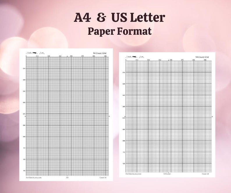 Cross-stitch Graph Paper - Printable Grid - Instant Download - Canvas ...