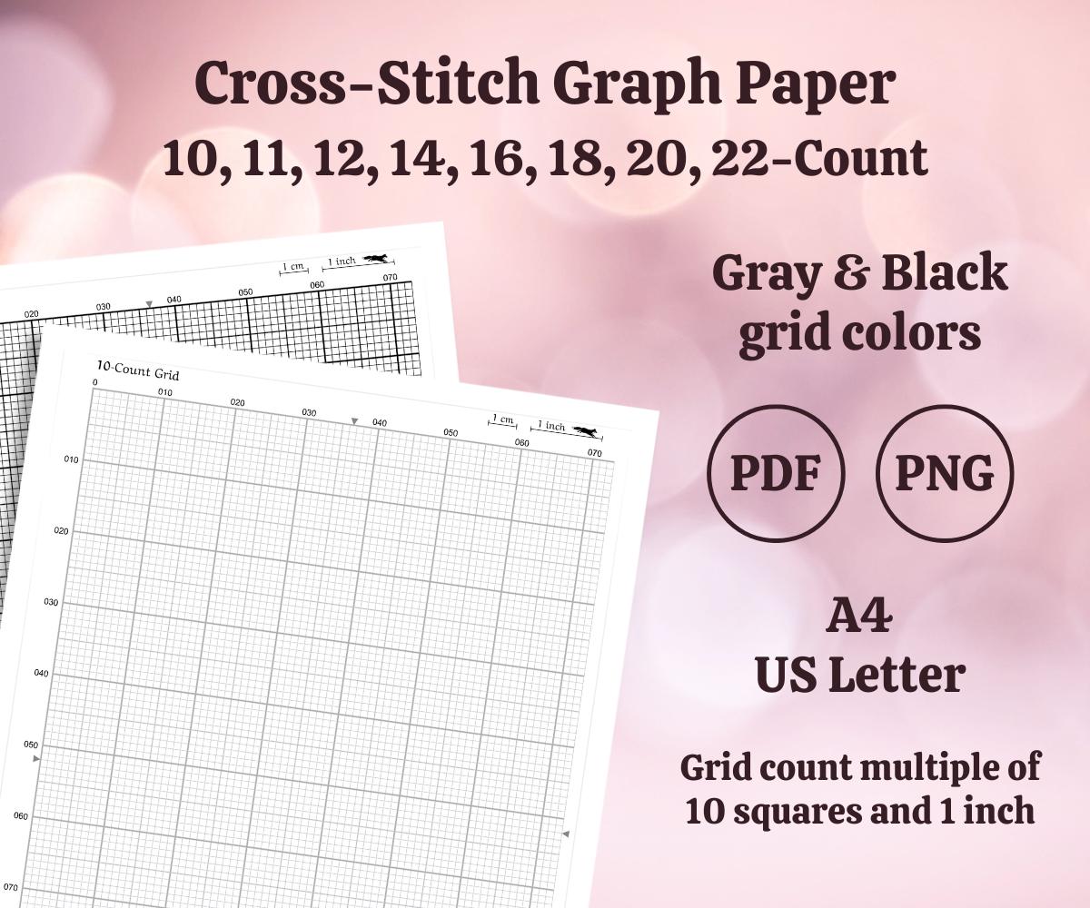 Cross-stitch Graph Paper - Printable Grid - Instant Download - Canvas ...