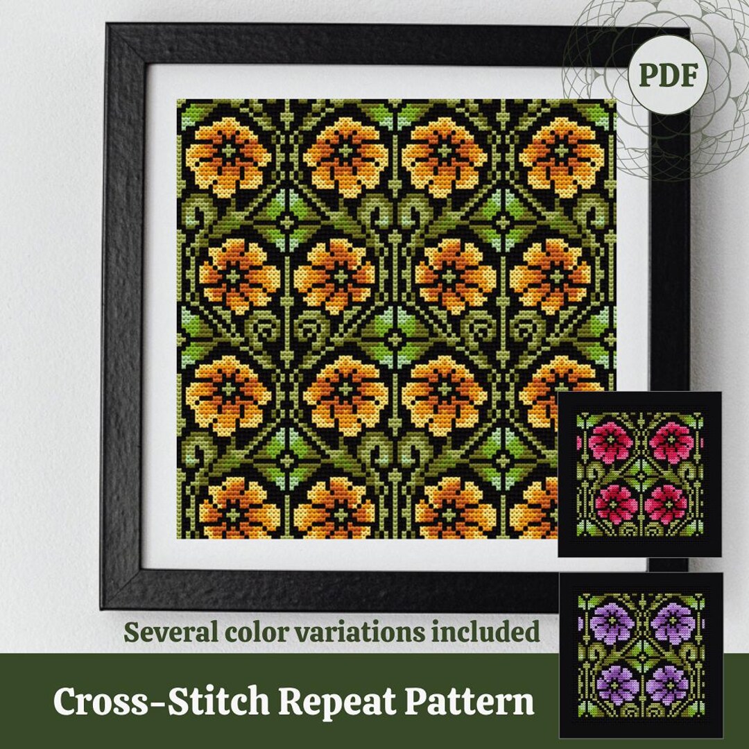 Repeat Cross-stitch Pattern in Several Colors - Pattern Keeper ...