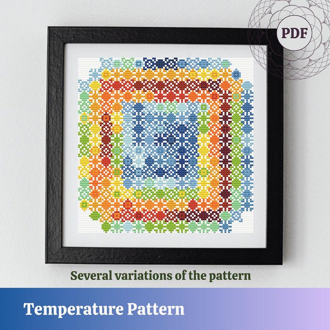 Temperature Chart - Cross-stitch PDF Pattern - Regular and Leap Years ...