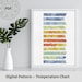 Cross-stitch PDF Pattern - Temperature Chart - Retro Game Embroidery ...