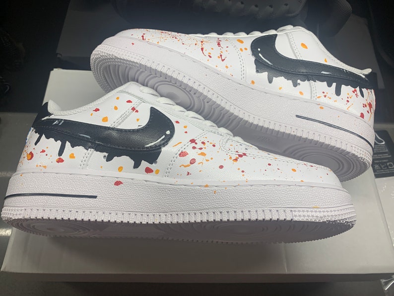 Custom Graffiti Art Nike Shoes, Splash Colored Paint, Personalized Nike ...
