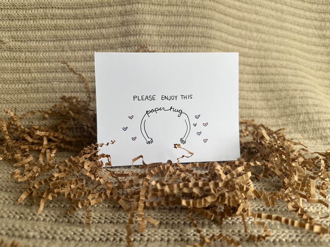 Paper Hug Card - Etsy