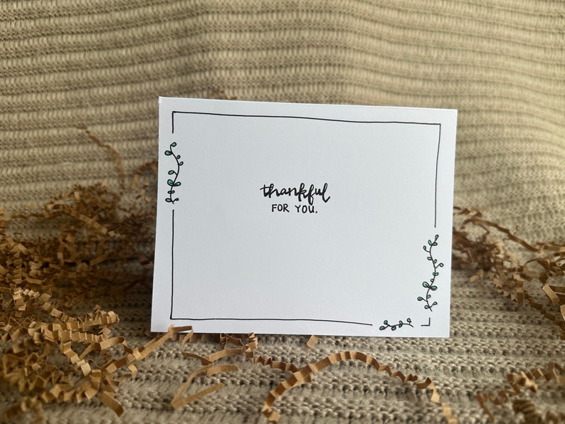 Thankful for You Card - Etsy