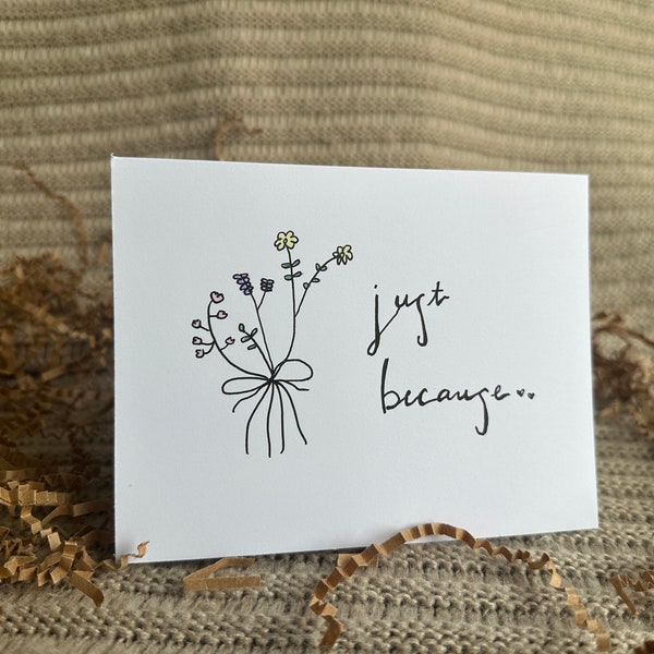 Just Because Card - Etsy