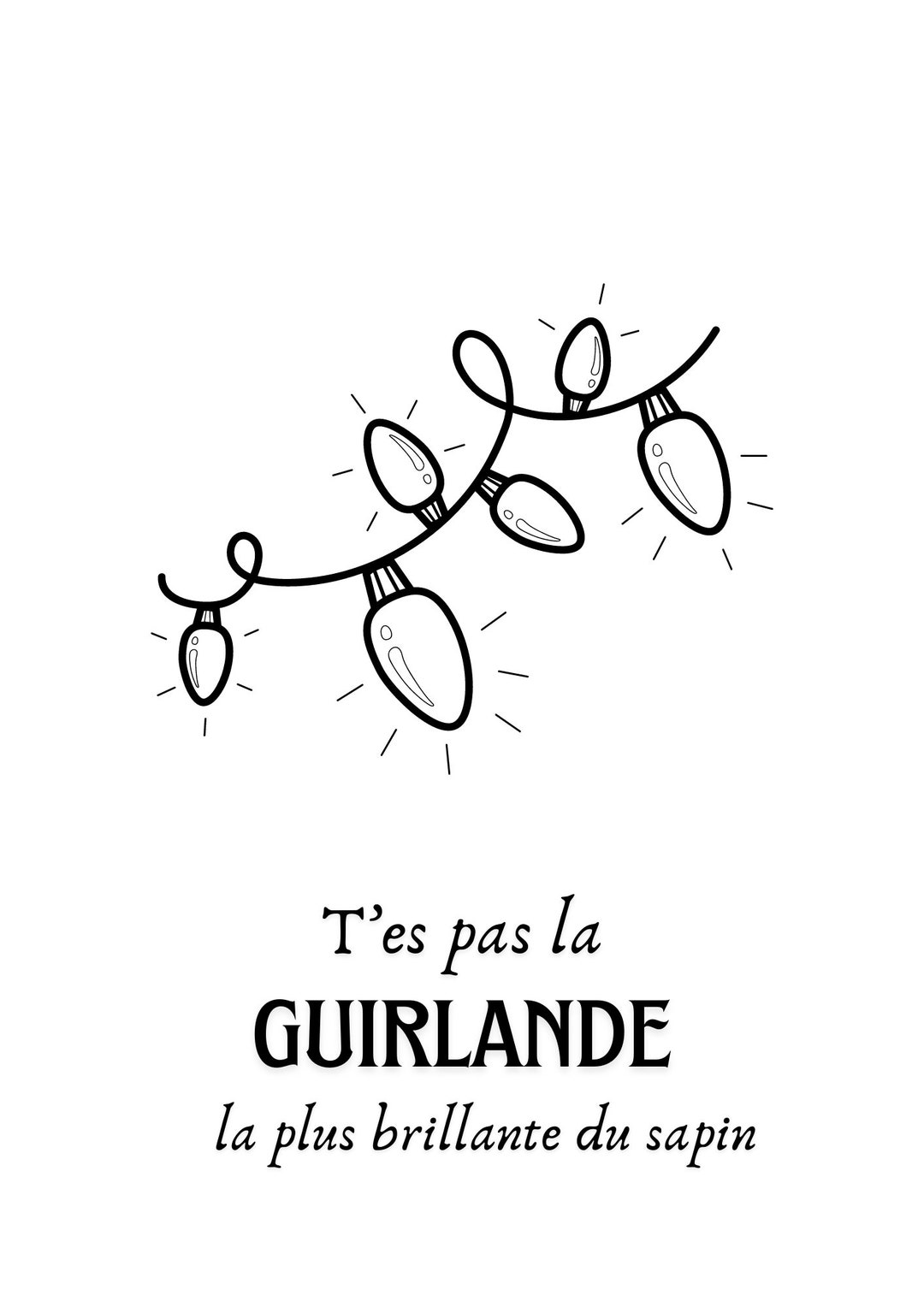 A4 Poster Digital Download You're Not the Brightest Garland on the Tree ...