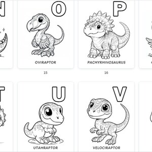 Coloring Pages Alphabet ABC 26 Species of Dinosaurs Collections ...